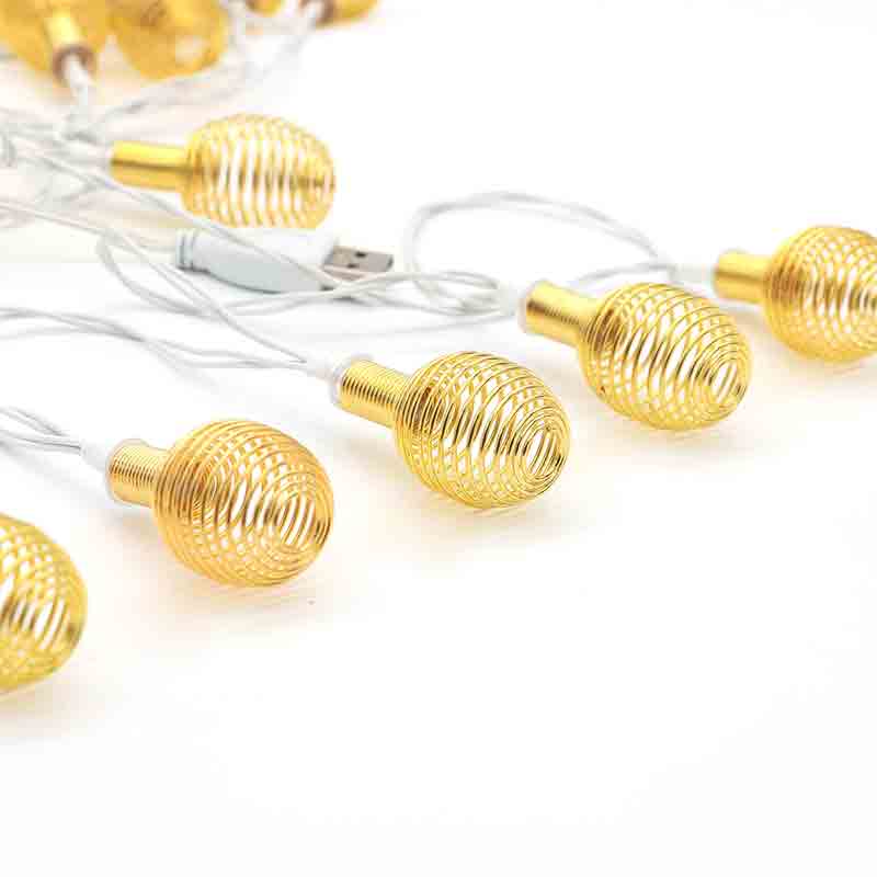 Metal Spring LED String Decoration Light for Festival Home Decoration