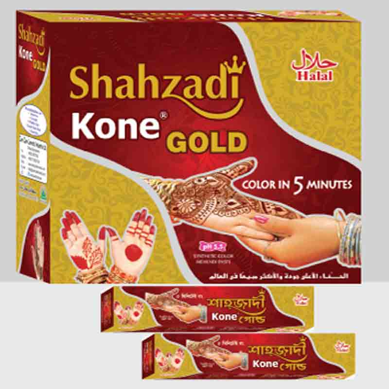 Shahzadi Kone Gold Mehedi -12pcs