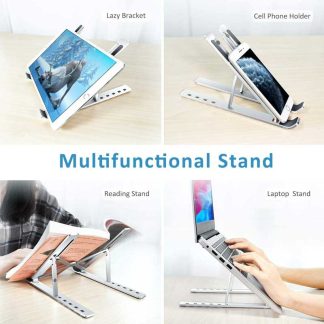 Aluminum Alloy Adjustable Portable Folding Notebook Stand | Ruperhat.com