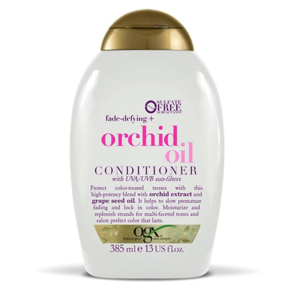 OGX Fade-Defying Orchid Oil Conditioner with UVA/UVB Sun Filters ...