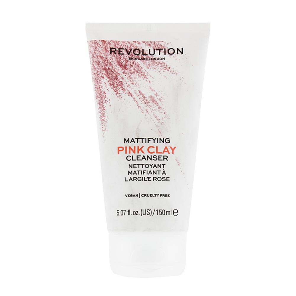 Revolution Skincare Mattifying Pink Clay Mud-to-Foam Cleanser ...