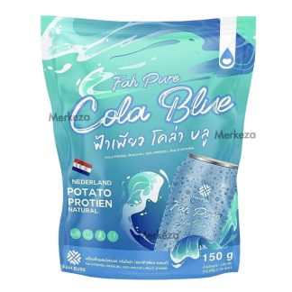 Fah Pure Cola Blue, a drink with a blue color cola scent, full for a ...