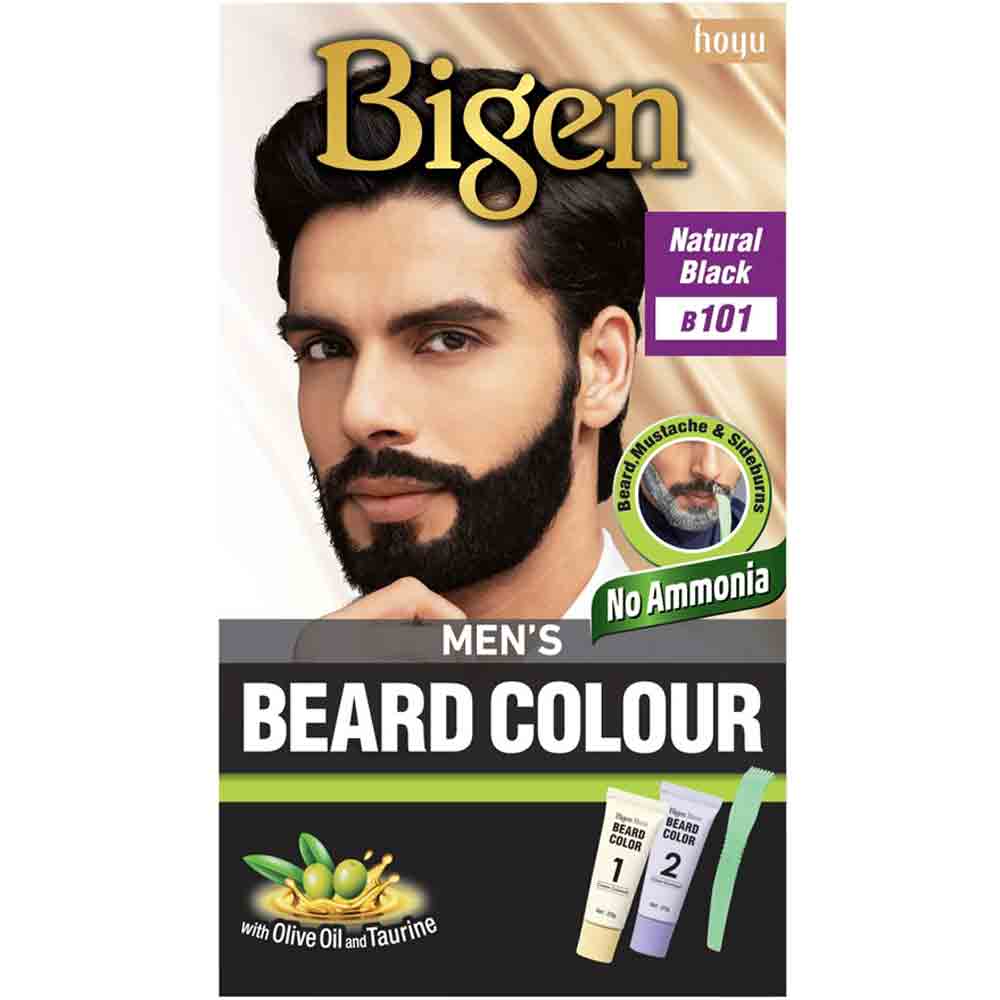 Bigen Mens Beard Color Natural Black B101 | Ruperhat.com