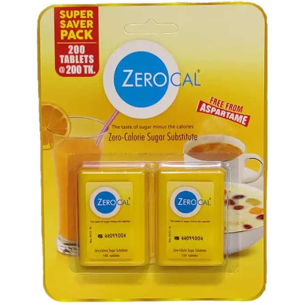 Zerocal Sugar Substitute Tablet – 200 Tablets | Ruperhat.com